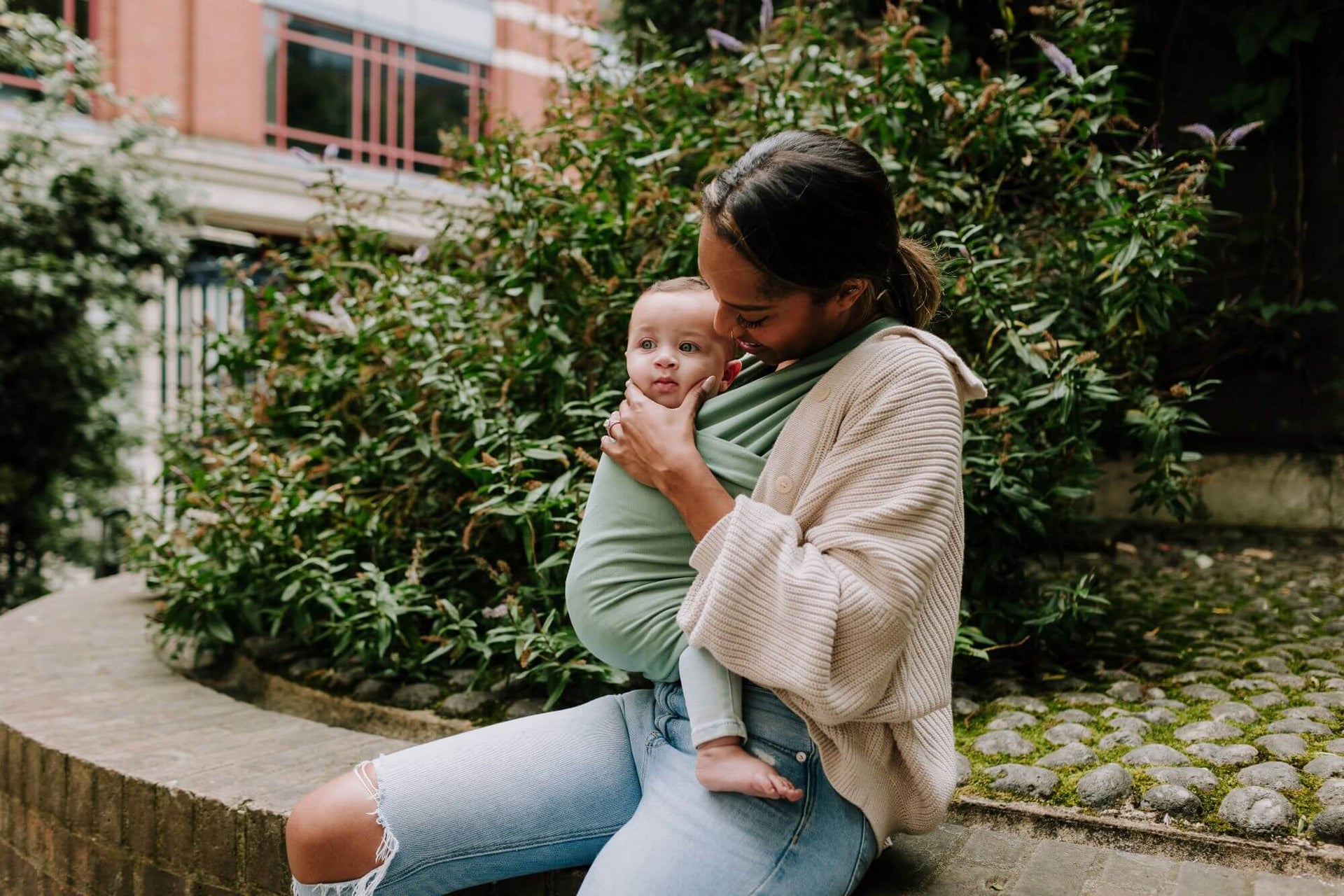 LennyLamb Baby Carrier Drool Pads / Reach Straps Set | Cloth and Carry