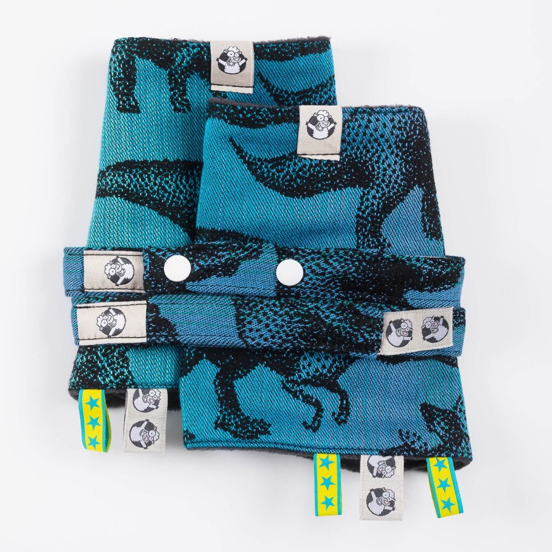 LennyLamb Baby Carrier Drool Pads / Reach Straps Set | Cloth and Carry